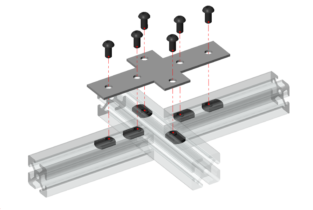 Flat Joining Plate Connectors – T-Slot ModBuild