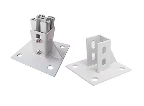 4040 Floor Mount Base Plate Powder Coated Steel – T-Slot ModBuild