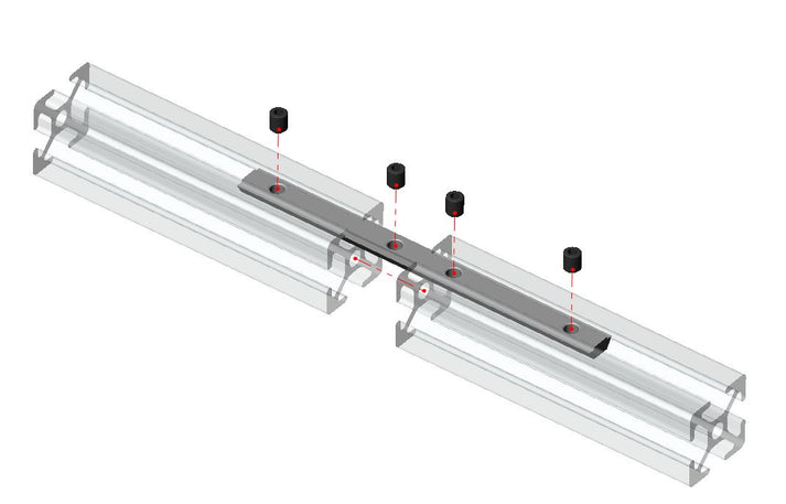 2020 T-Slot Concealed T-Connector 6wide x 4.6mm tall cross section x 1 ...